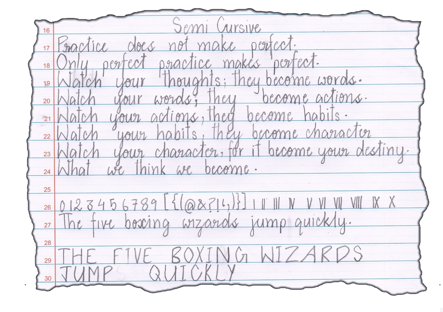 Types of Handwriting